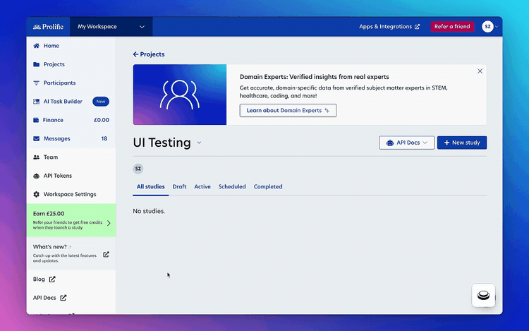 Use pre-verified domain experts on Prolific | Prolific